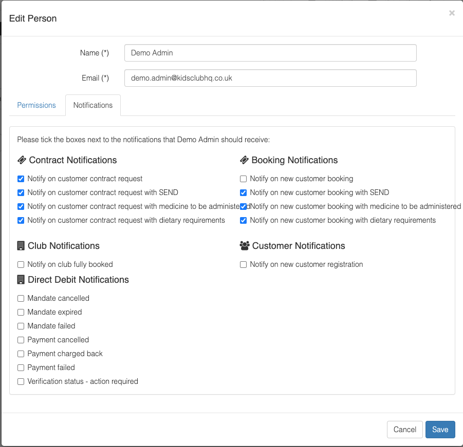 How To Change And Admin User s Details Kids Club HQ